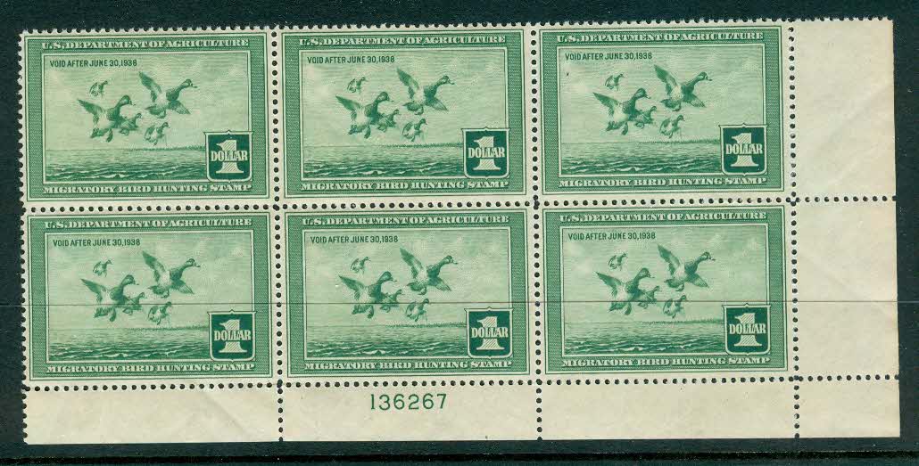 Duck Stamps Plate Block Collection RW1 through RW25
