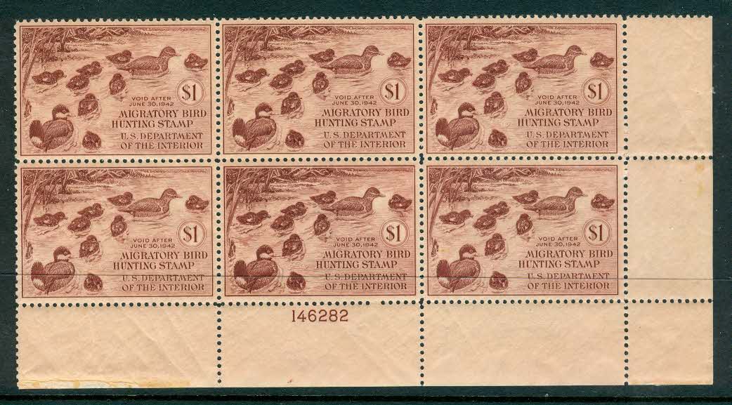Duck Stamps Plate Block Collection RW1 through RW25