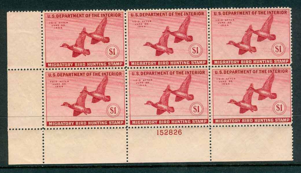 Duck Stamps Plate Block Collection RW1 through RW25