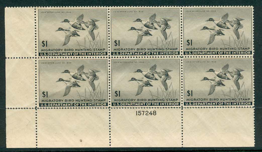 Duck Stamps Plate Block Collection RW1 through RW25