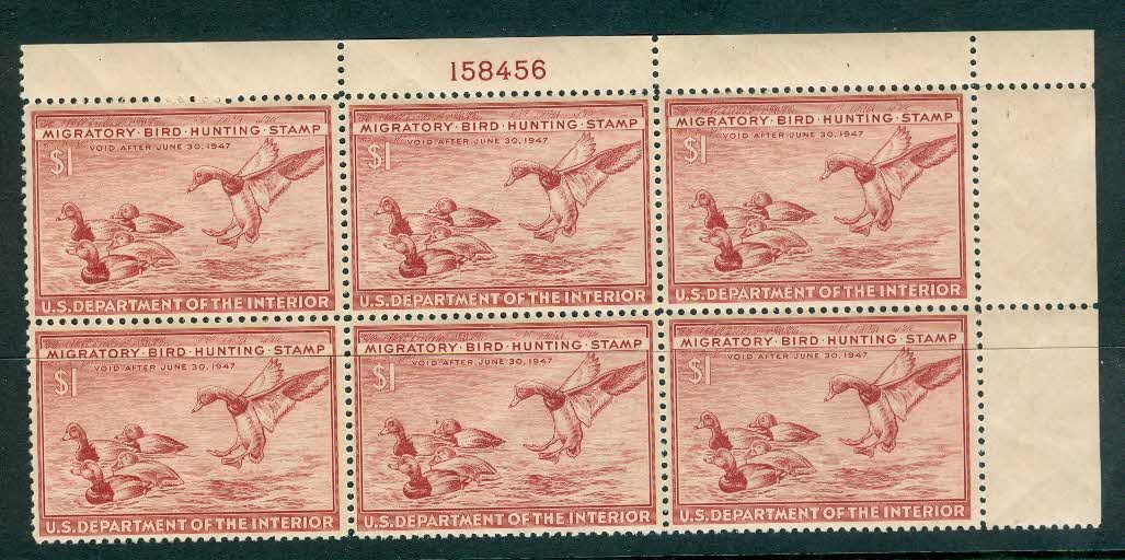 Duck Stamps Plate Block Collection RW1 through RW25