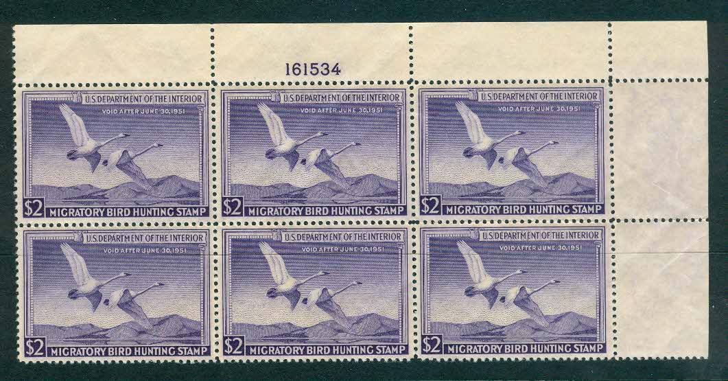 Duck Stamps Plate Block Collection RW1 through RW25