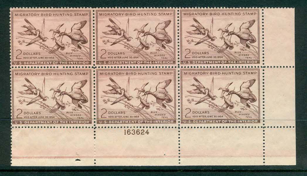 Duck Stamps Plate Block Collection RW1 through RW25
