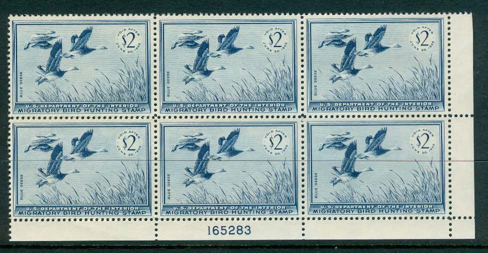 Duck Stamps Plate Block Collection RW1 through RW25